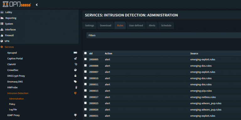 OPNSense and Enabling Suricata Rules | Nova-Labs